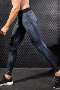 Men s Printed Fitness Clothing Training Compression Tights